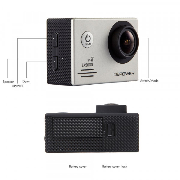DBPOWER Original EX5000 WIFI 14MP Full HD Sports Action Kamera Camera ...